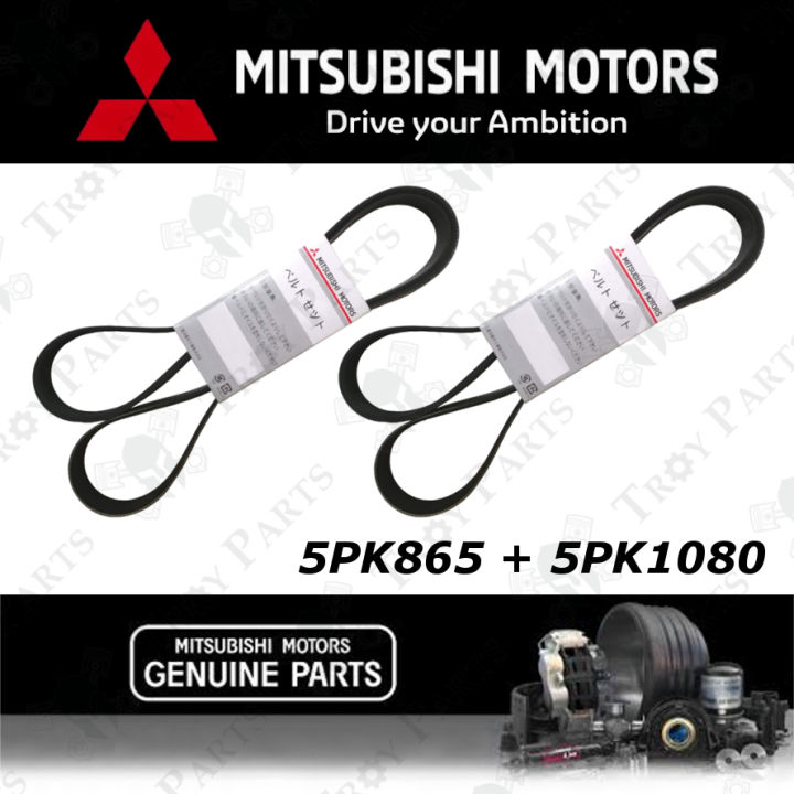 Original Mitsubishi Fan Belt / Aircond / Alternator 5PK1080 + 5PK865 ...