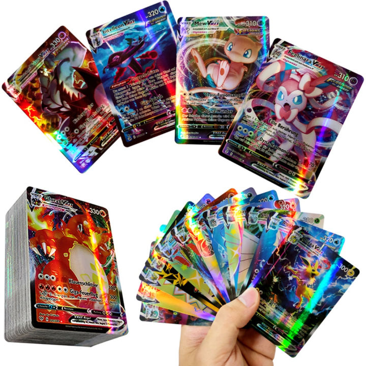 COD 100pcs English Version Pokemon Card featuring Vmax Gx 100 Tag Team ...