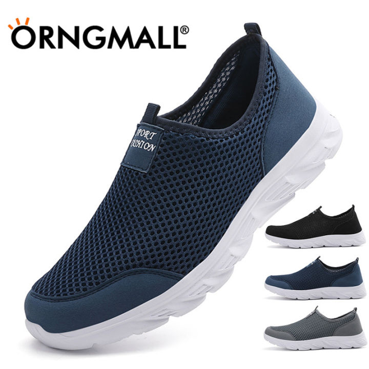 ORNGMALL Fashion Mesh Shoes for Men High Quality Sneakers Slip-On ...