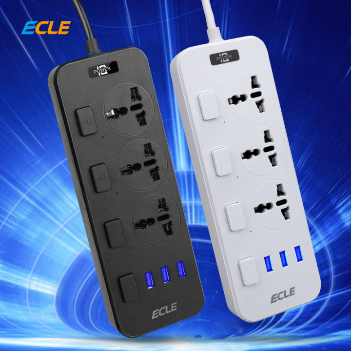 [BUY 1 GET 1] ECLE Stop Kontak Listrik Fast Charging - Power Strip Colokan Listrik Universal ...