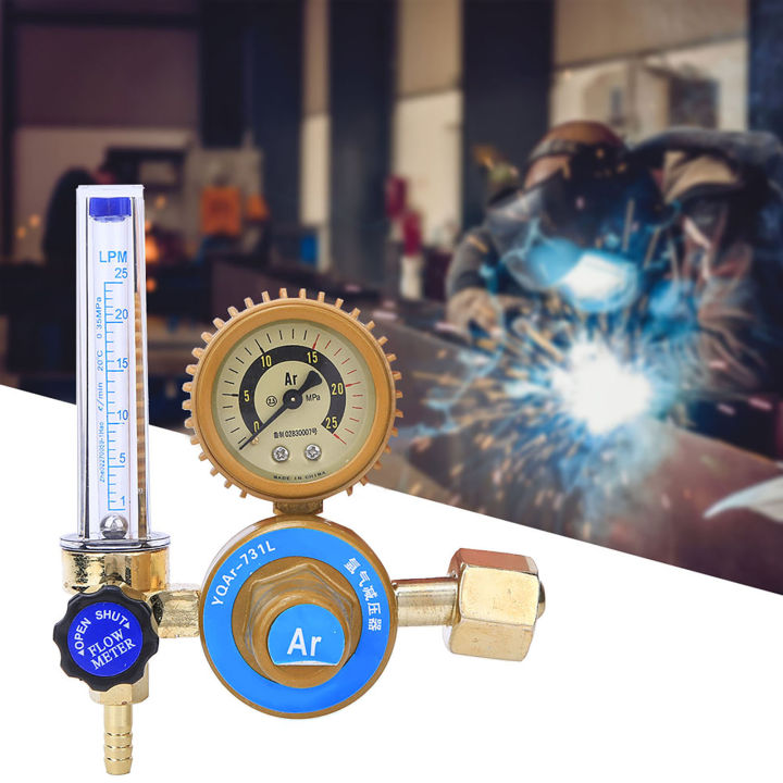 Pressure Gauge Argon CO2 Flow Meter Regulator Argon CO2 Mig TIG Welding ...