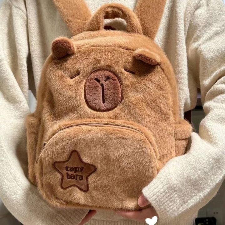 OCESDEP Plush Capybara Capybara Plush Backpack Animal Cartoon Big ...