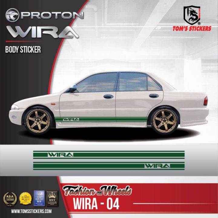 👍 PROTON WIRA CAR BODY STICKERS SET WIRA - 04 | Lazada