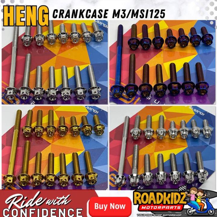 HENG MIO I 125 & SOUL I 125 CRANK CASE SET BOLT 14PCS | Lazada PH