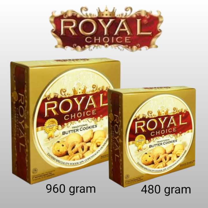 Biskuit Royal Choice Butter Cookies kemasan kaleng 960gr,480gr dan 240gr | Lazada Indonesia