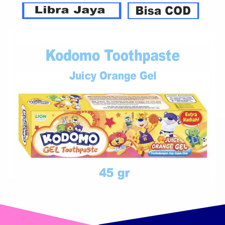 Kodomo Pasta Gigi Juicy Orange Gel 45gr - Toothpaste Kodomo - Libra Baby Shop | Lazada Indonesia