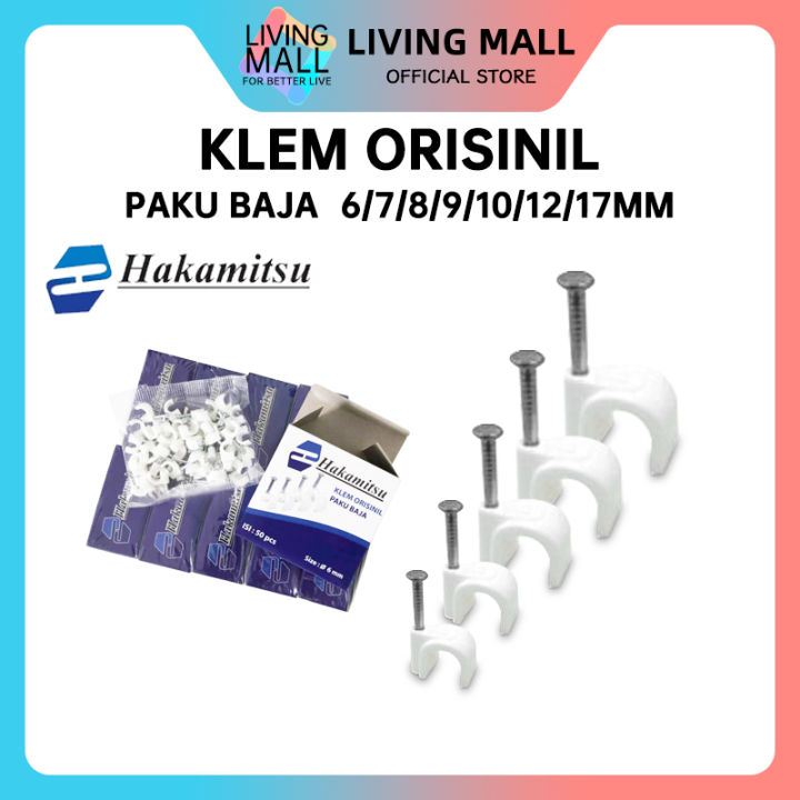 50pcs Klem Kabel Paku Beton 6-17mm Klem Asli Orisinil | Lazada Indonesia