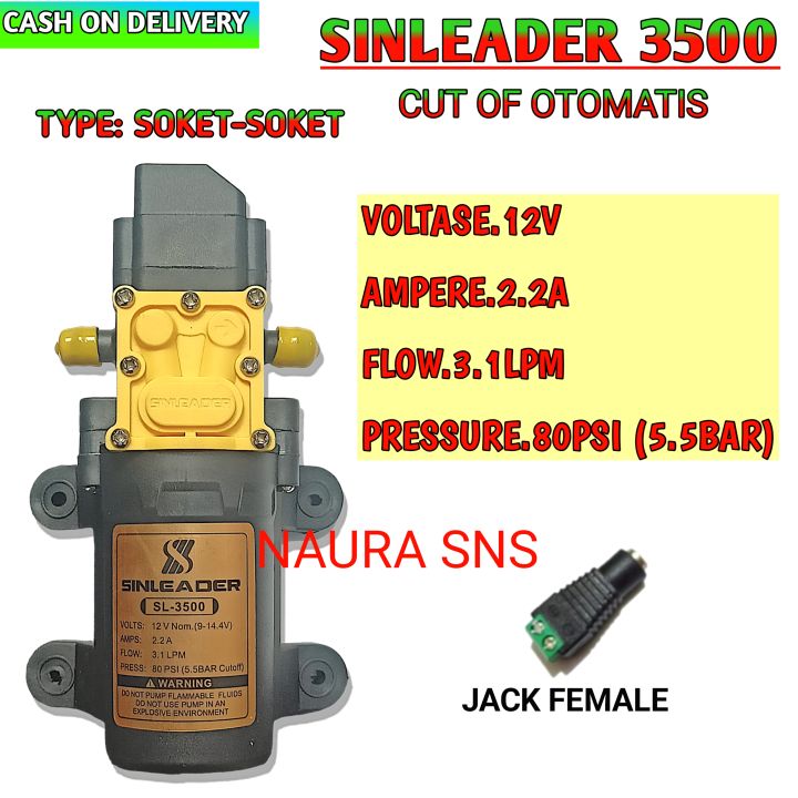 POMPA DC 12V SINLEADER 80 PSI ORIGINAL / POMPA SPRAYER STEAM PORTABLE ...