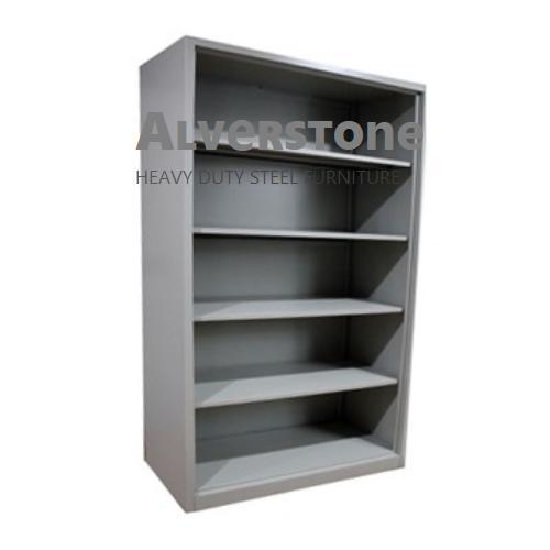 Alverstone Heavy Duty Steel Open Shelf Cabinet, Adjustable Shelves, 5 ...