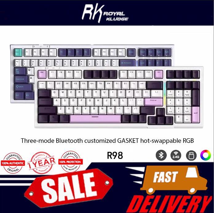 RK R98 Tri-mode RGB full-key hot-swappable gasket gaming keyboard | Lazada PH