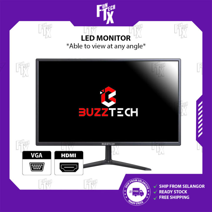 FunTechX Buzztech 19 Inch 23 Inch Full HD LED Gaming Monitor PC Monitor ...