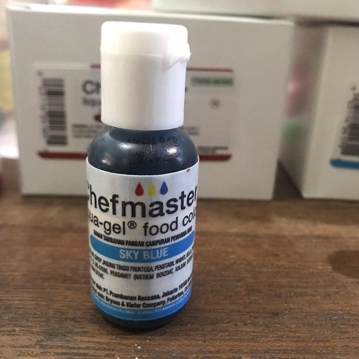 Pewarna Makanan Gel ( Sky Blue ) - Chefmaster Liqua-Gel Food Color ...
