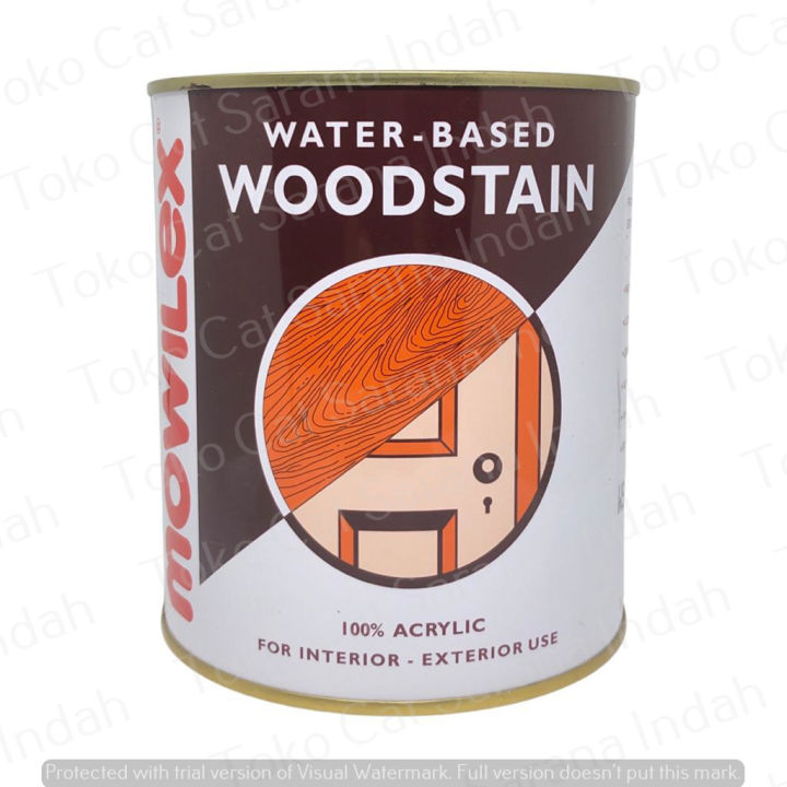 MOWILEX Woodstain Water-Based Cat Kayu 1 KG PLITUR CAT KAYU Air Plitur ...