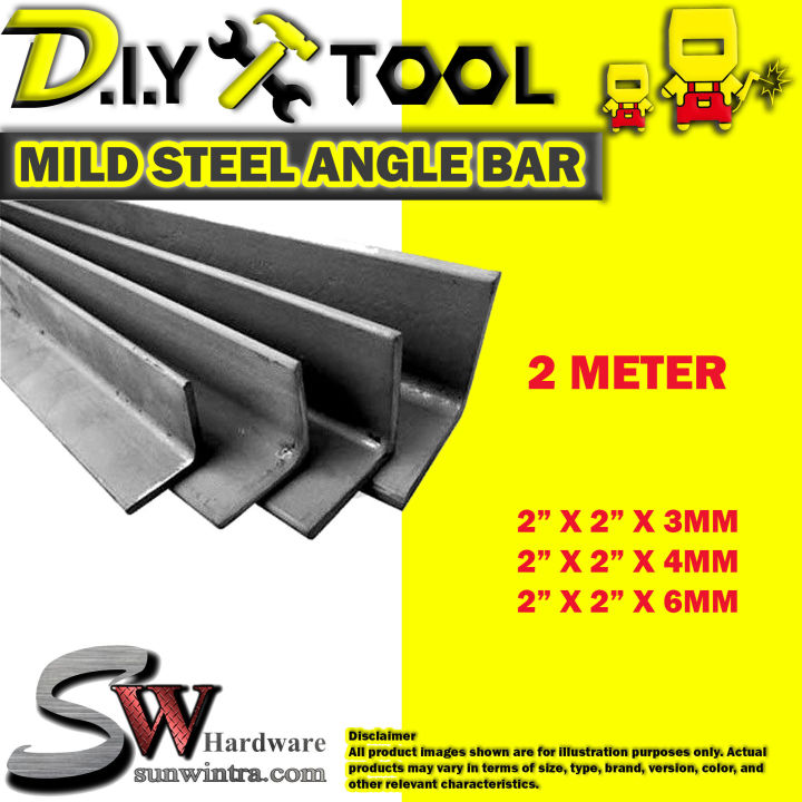 MILD STEEL ANGLE BAR/BESI ANGLE 2" (2 METER) | Lazada