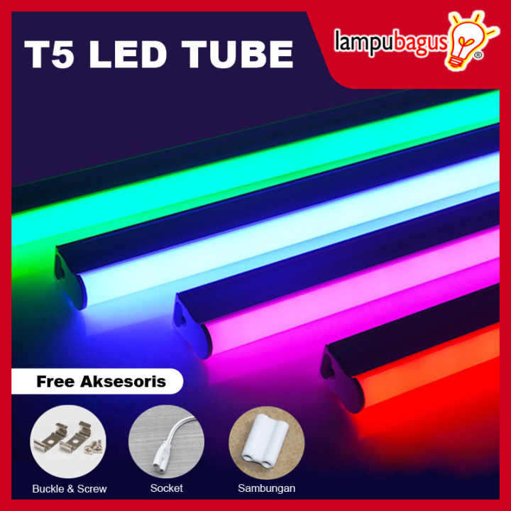 Lampu TL Neon / Lampu T5 LED Integration 30cm 60cm Warna Warni | Lazada ...