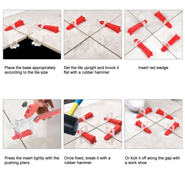 Reusable Tile Wedges Accurate Locating Tile Leveling Set Easy Operation ...