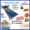 Aqua Solar Water Heater L35 L-Series Solar Panel AQUA SOLAR 35 Gallons ...