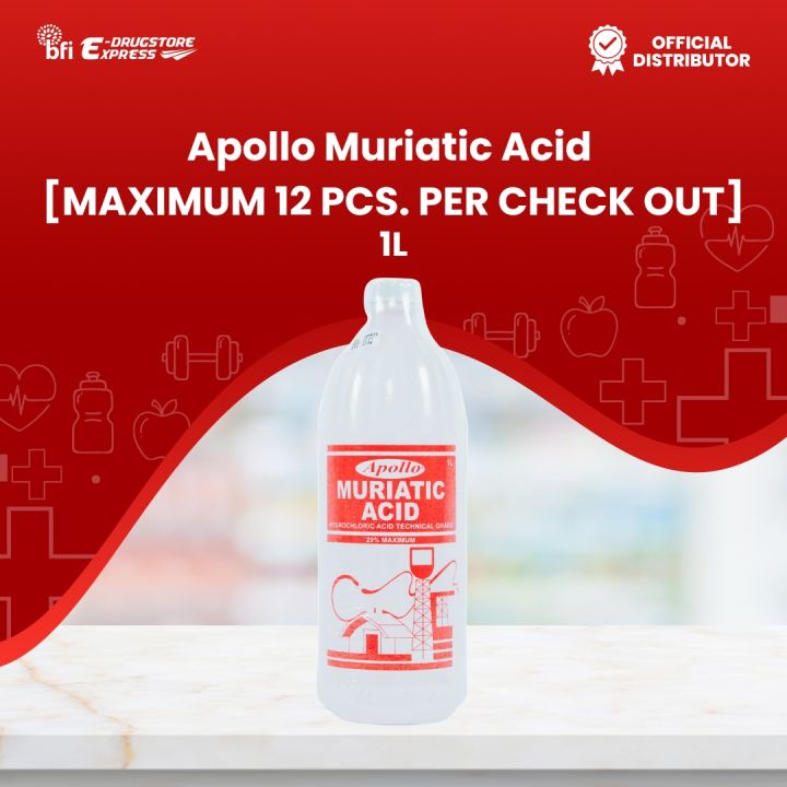 Apollo Muriatic Acid 1L [MAXIMUM 12 PCS. PER CHECK OUT] | Lazada PH