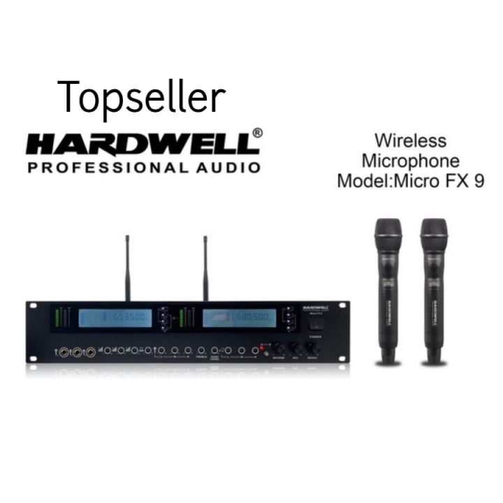 MICROPHONE WIRELESS HARDWELL MICRO FX 9 PROFESIONAL MIC HANDHELD ...