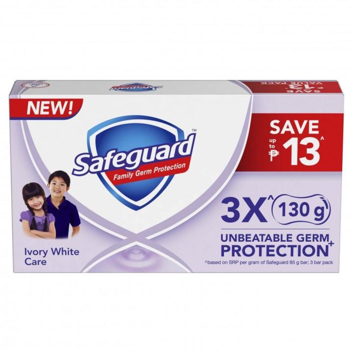 Safeguard Ivory White Care 3 bar soap x 130g | Lazada PH