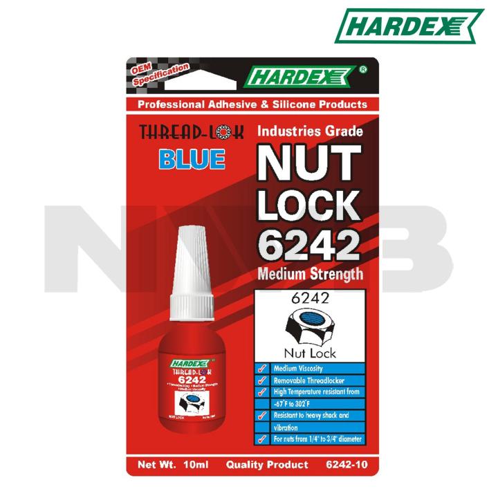 Hardex Threadlock Nut Lock Adhesive 10ml (Blue – Medium Strength ...