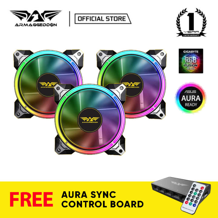 Armaggeddon Tessaraxx TX-QUAD Ring 12 ARGB Fan | 120MM | Free Aura Sync ...
