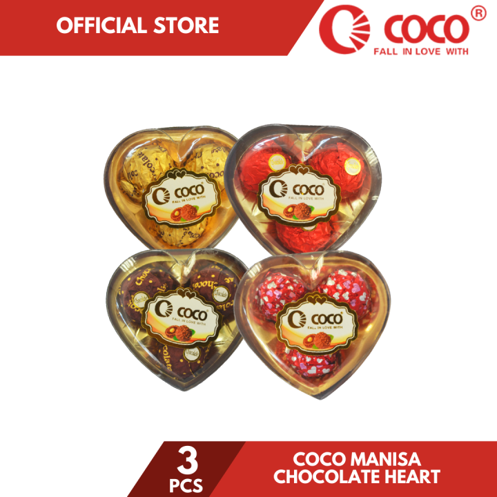COCO Manisa Chocolate Heart 3Pcs Per Inner Random Color | Lazada PH