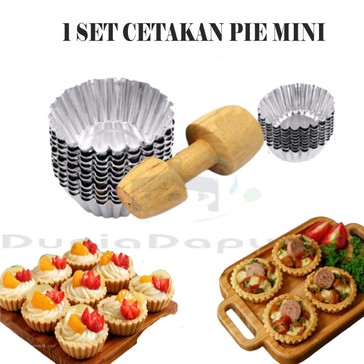 Cetakan Kue Pie / Cetakan Kue Sus + Tekanan Pie( Isi 20 Pcs ) | Lazada ...