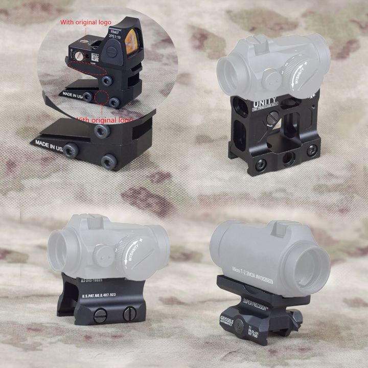 Tactical Metal CNC Adjustable Height Slide Riser Mount Adapter For T01 ...