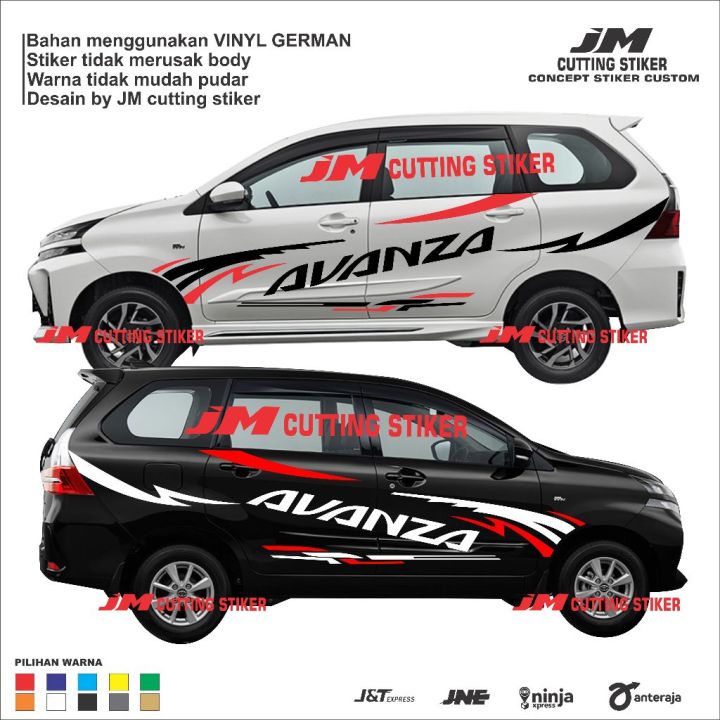 Stiker mobil avanza stiker cuting body samping avanza stiker avanza ...