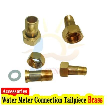 (PER PAIR) Brass Water Meter Connection Tailpiece Water Meter Tail ...