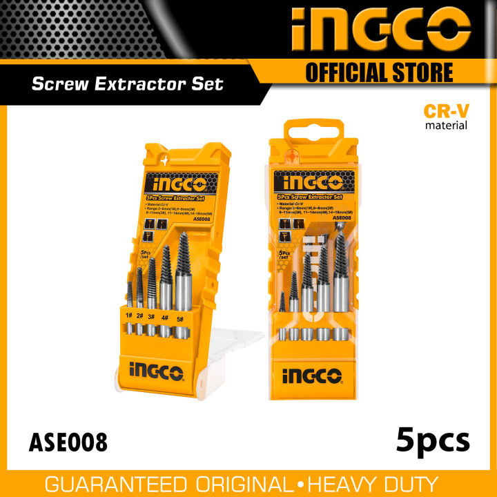 INGCO 5pcs Screw Extractor Set ASE008 IHT | Lazada PH