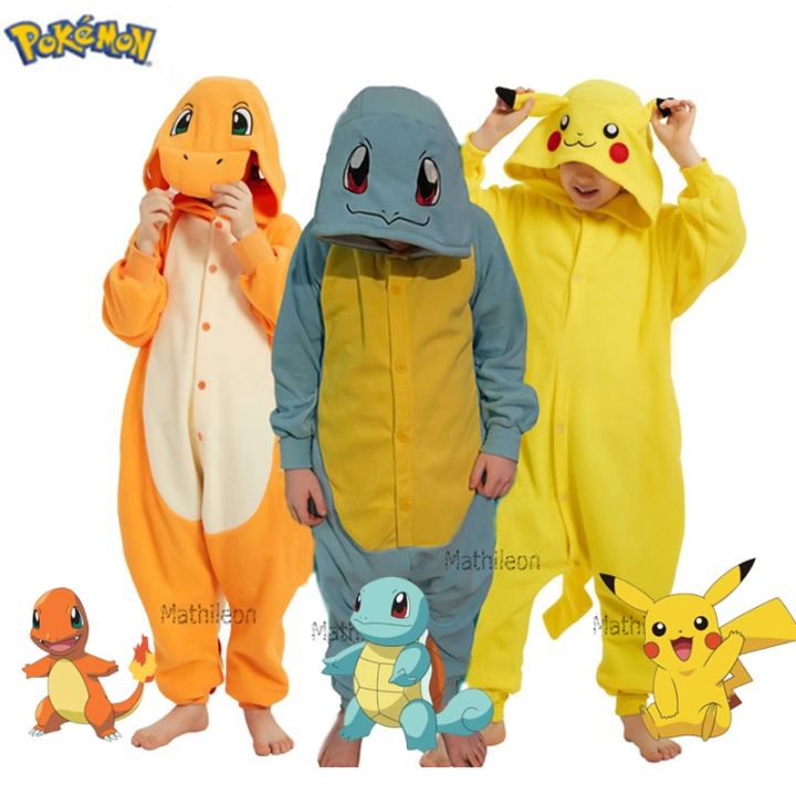 Pokemon Cosplay Charmander Kids Onesies Gengar Kigurumi Full Body ...