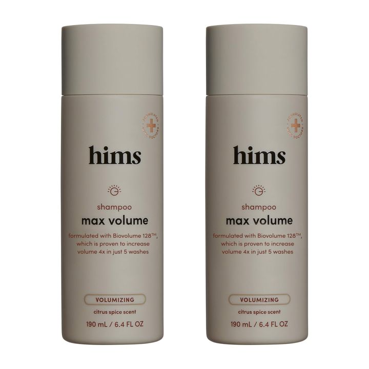 hims Max Volume Shampoo, 2 Pack - Volumizing Natural Shampoo for Men ...