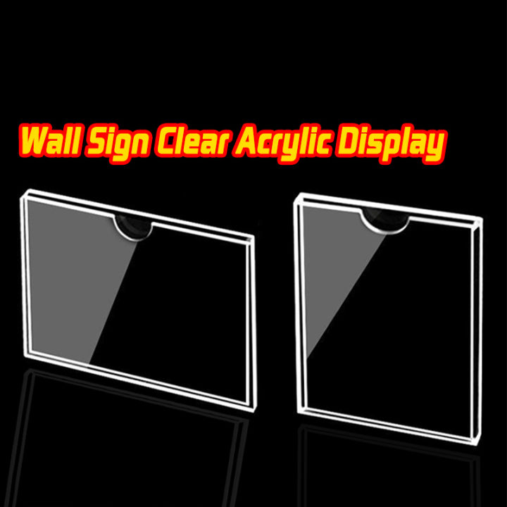A4 Clear Acrylic Wall Frame Double-layer Acrylic Card Slot Acrylic ...