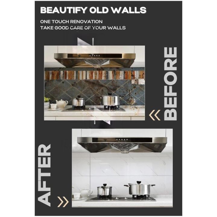 20PCS Marble Wall Tiles DIY Adhesive Wallpaper Waterproof Foam PVC Wall ...