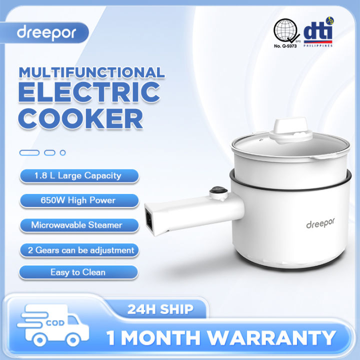 Dreepor 2L Multi Function Cooker Electric Pot With Steamer Electric ...