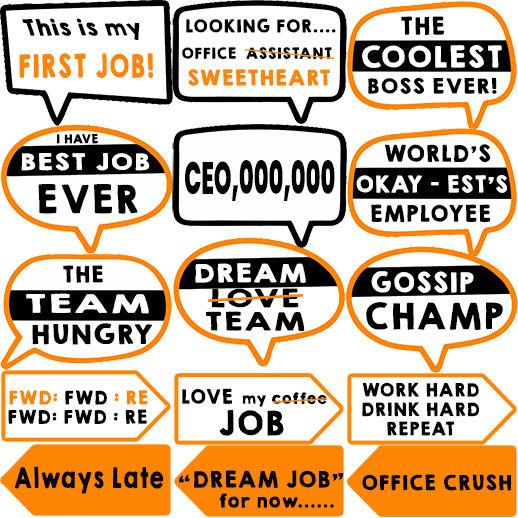 Corporate Photobooth props 15pcs set in 1.5mm sintraboard | Lazada PH