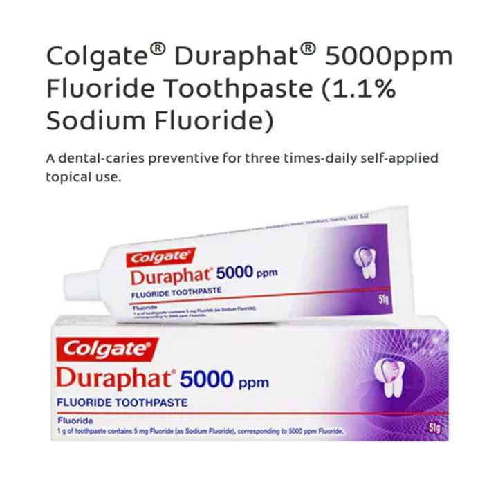 Colgate Duraphat 5000 Ppm Fluoride Toothpaste 51gr Fluor Teeth ...