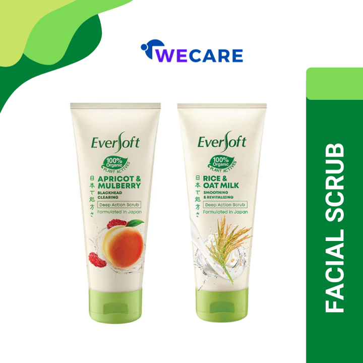Eversoft Facial Scrub (100g) - (Apricot / Oat Milk Rice Water) | We ...