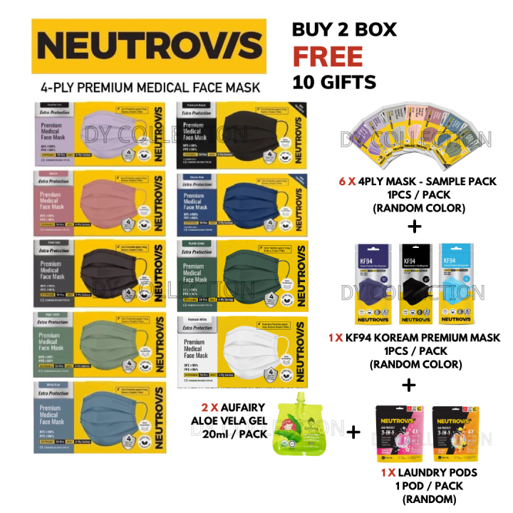 Neutrovis 4ply Extra Protection Premium Medical Face Mask 50pcs | Lazada