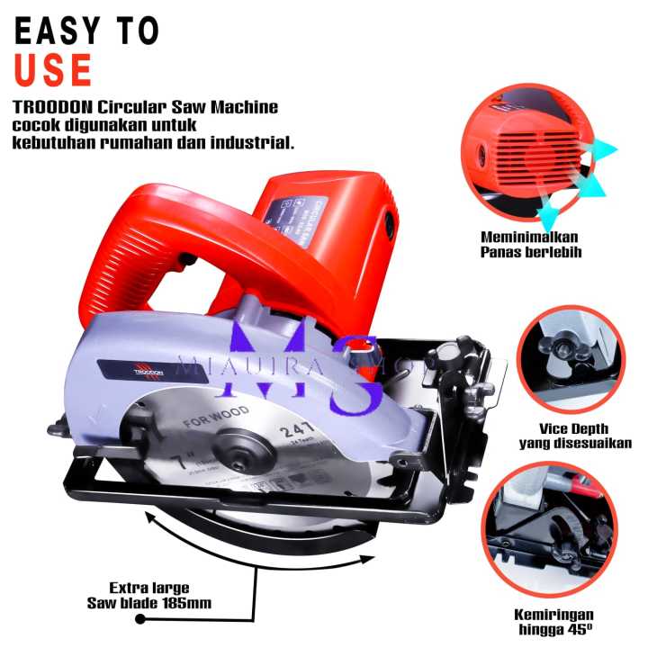 Mesin Potong Kayu Circular Saw 7 inch Gergaji Listrik Circle saw ...
