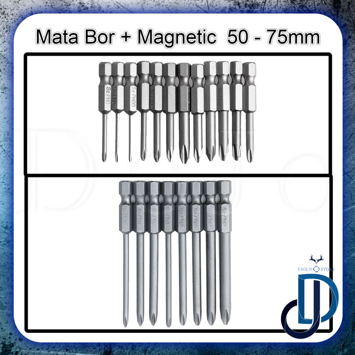 Mata Bor Obeng Plus Magnetic Set - Ukuran 50&75mm | Lazada Indonesia