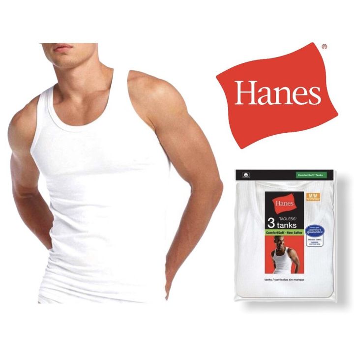 Hanes sando 3pcs 100% authentic and original | Lazada PH