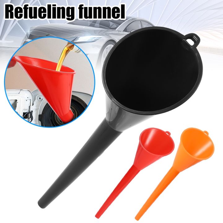 29CM Car Long Stem Funnel Gasoline Oil Fuel Filling Tools Anti-splash ...