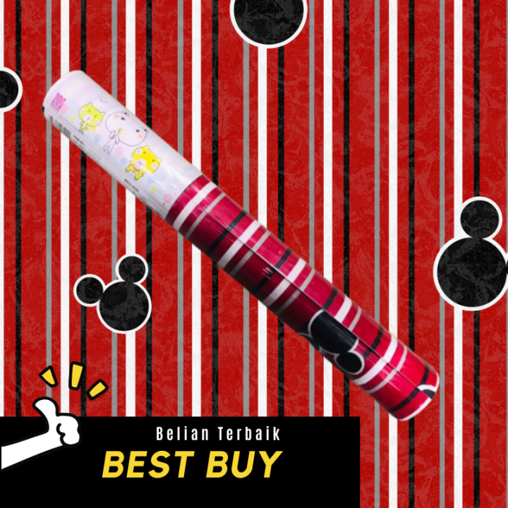 Kertas Dinding Non Self-Adhesive Mickey Mouse Stripe Wallpaper | Lazada