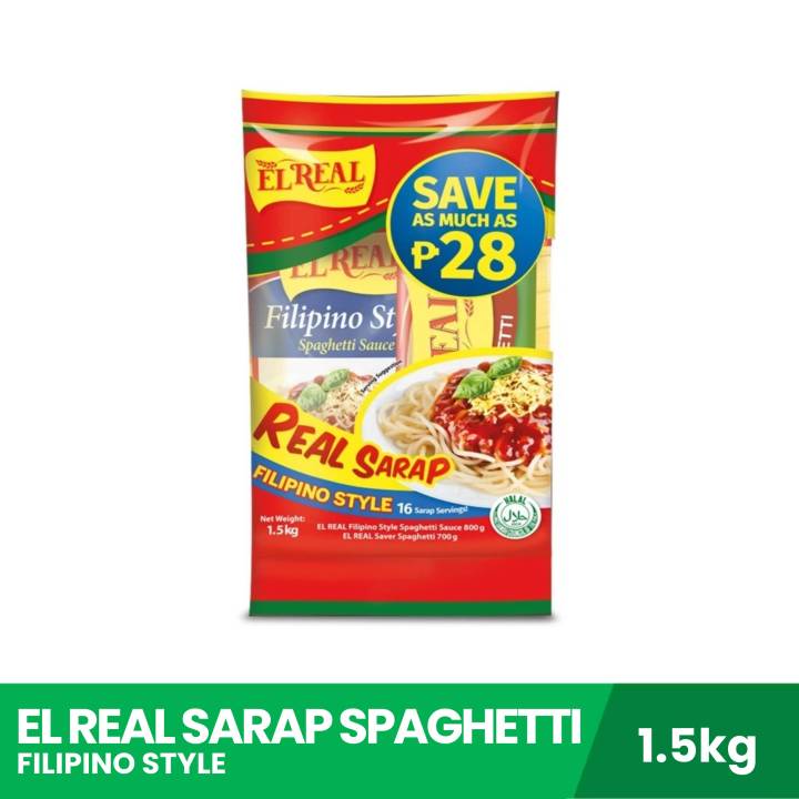 EL REAL Sarap Filipino Style Spaghetti 1.5kg, spaghetti bundle, cooking ...