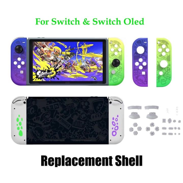 Splatoon3 NS Controller Housing with Full Set Buttons DIY Replacement ...