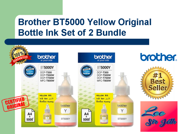 Brother BT5000 Yellow Original Ink Bottle SET OF 2 | Lazada PH