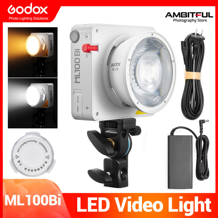 Godox ML100Bi Bi-Color Portable LED Video Light 120Ws Studio Light ...